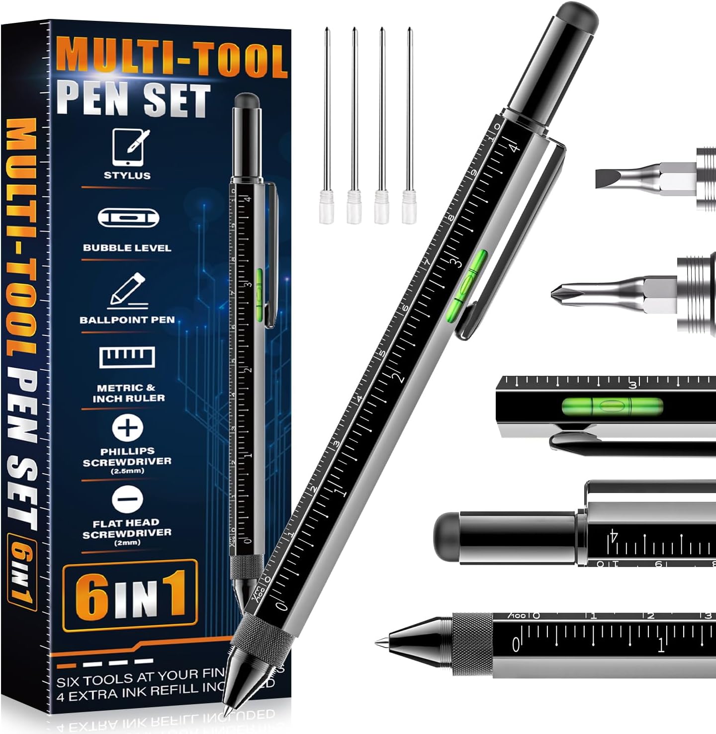 Amazon.com: RAK Multi-Tool 2Pc Pen Set Bundle with 10 Pack Ink Refills ...