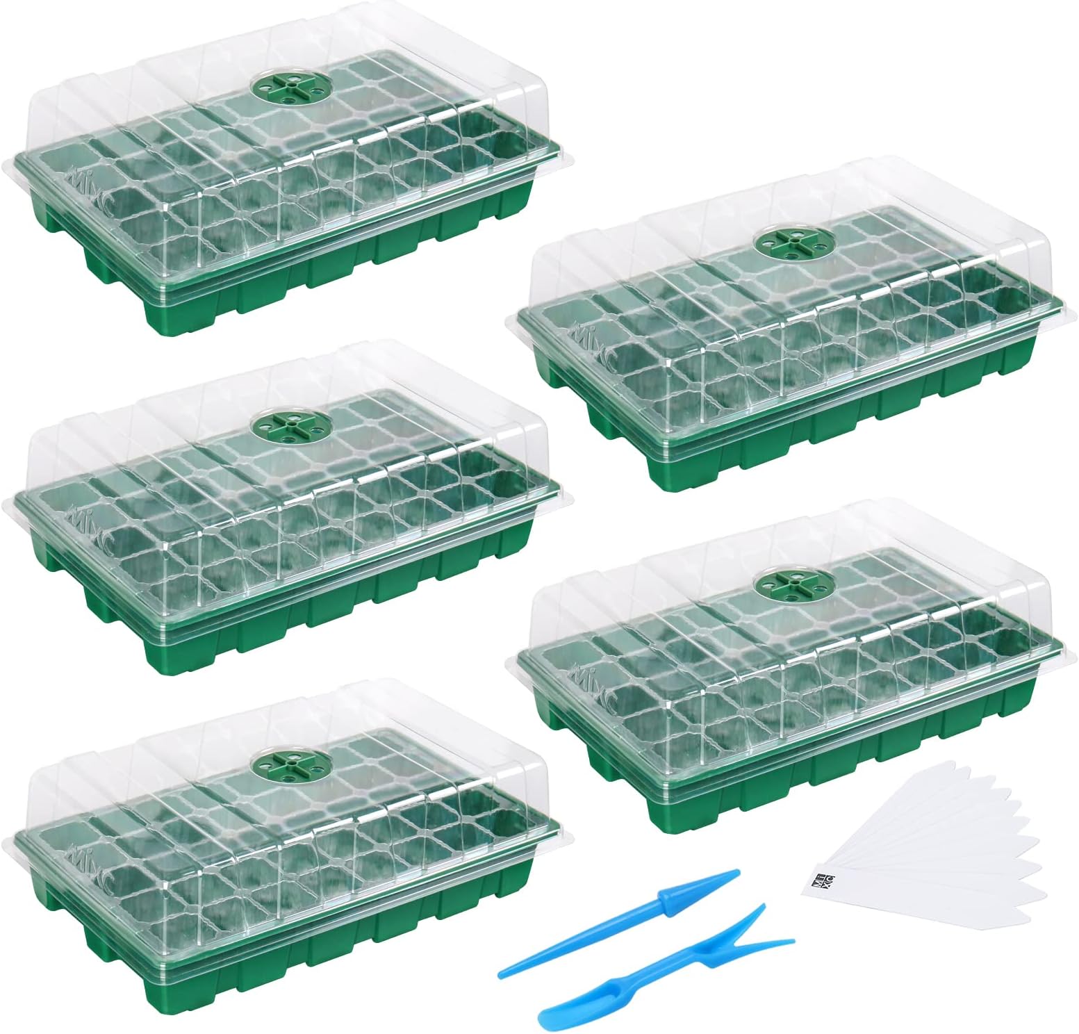 Amazon.com : Hoss Heavy-Duty Seed Starting Trays (5 Pack) | 162 Cell ...