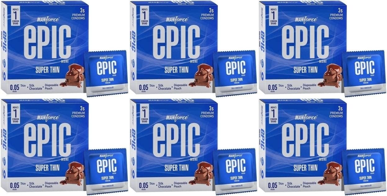 Buy MANFORCE Epic Desire Super Thin Premium Condoms for Men Silk ...