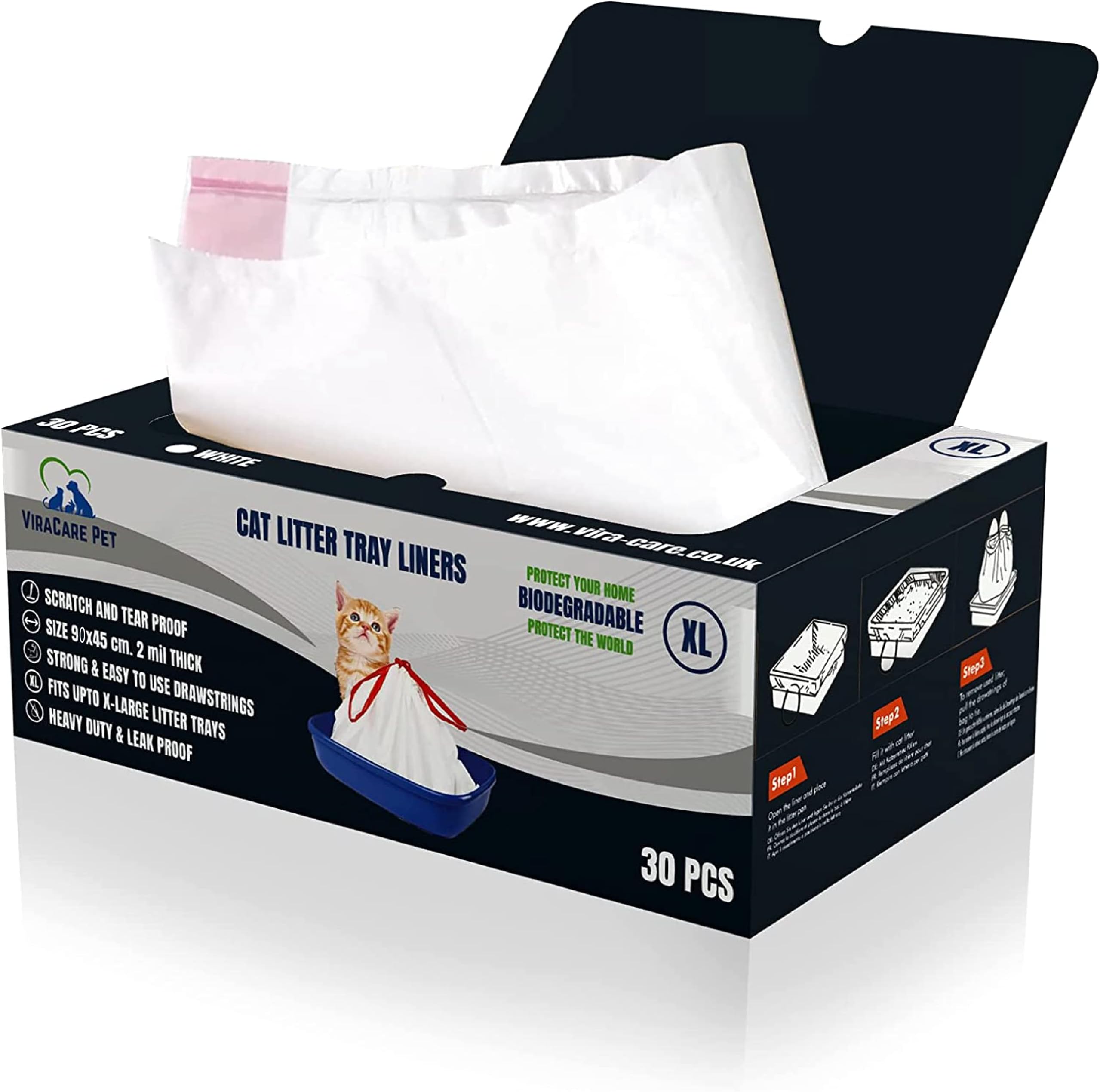 Type F Litter Box Liner 3 Pack Liners F Compatible With Mod-kat Flip ...