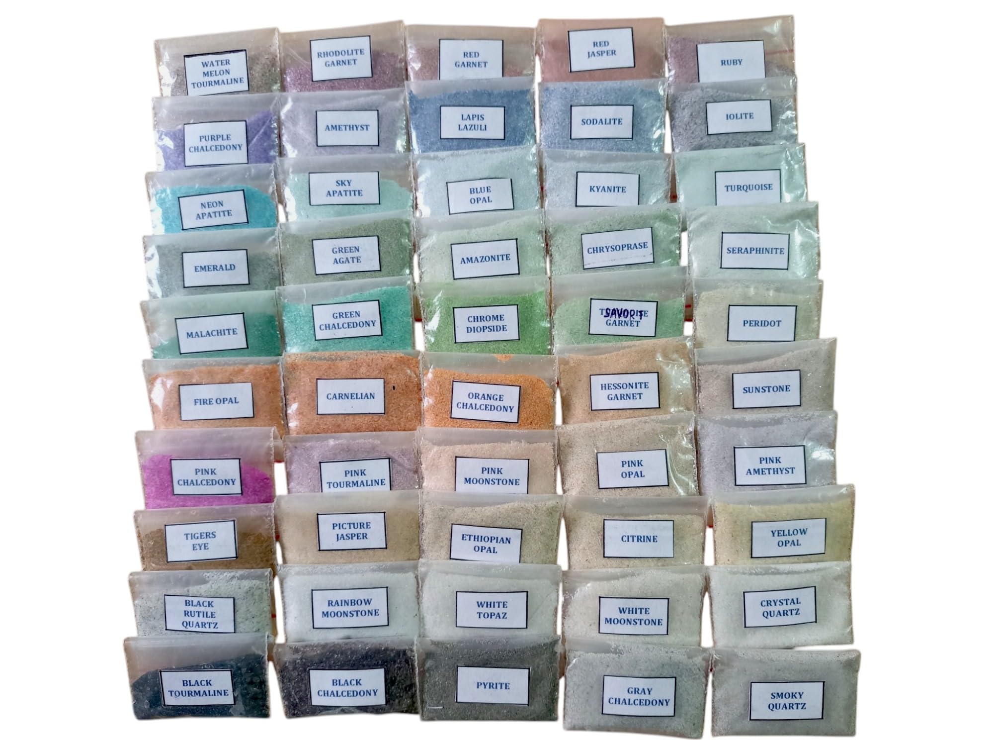 Amazon.com: Gemstone Dust Powder - Set of 50 Multi Stones Complete ...