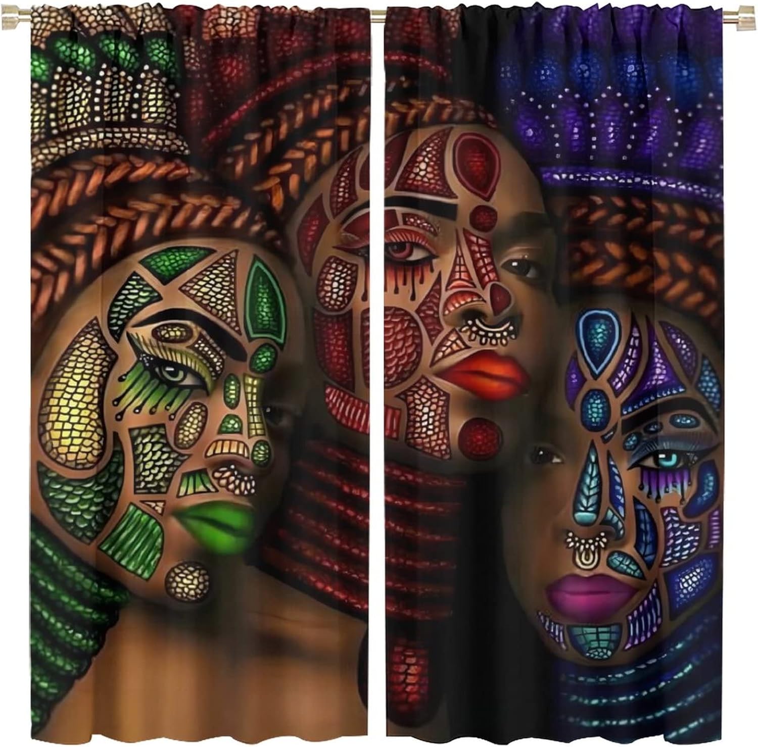 Amazon.com: African Women Curtains Beautiful African Women Abstract ...