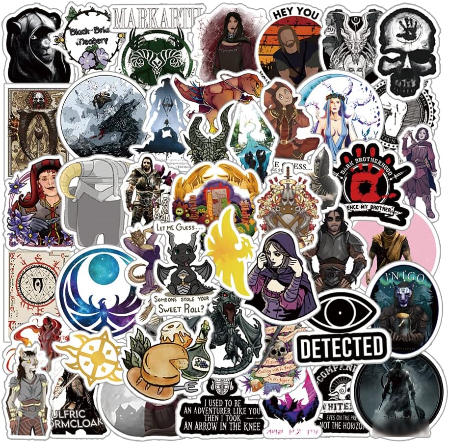 Amazon.com: 50Pcs Merchandise Stickers Pack, Cool Role -Playing Game ...