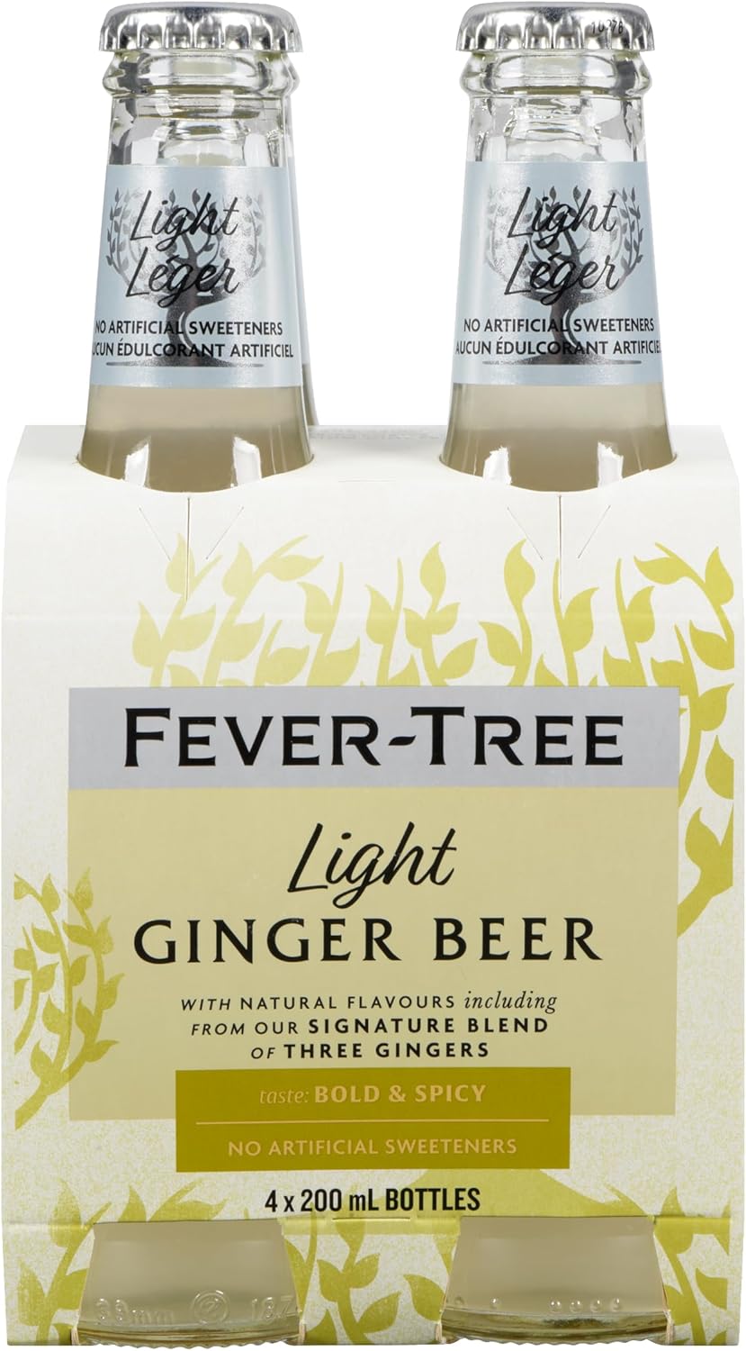 Fever-Tree Refreshingly Light Ginger Beer: 200 mL x 4 bottles : Amazon.ca