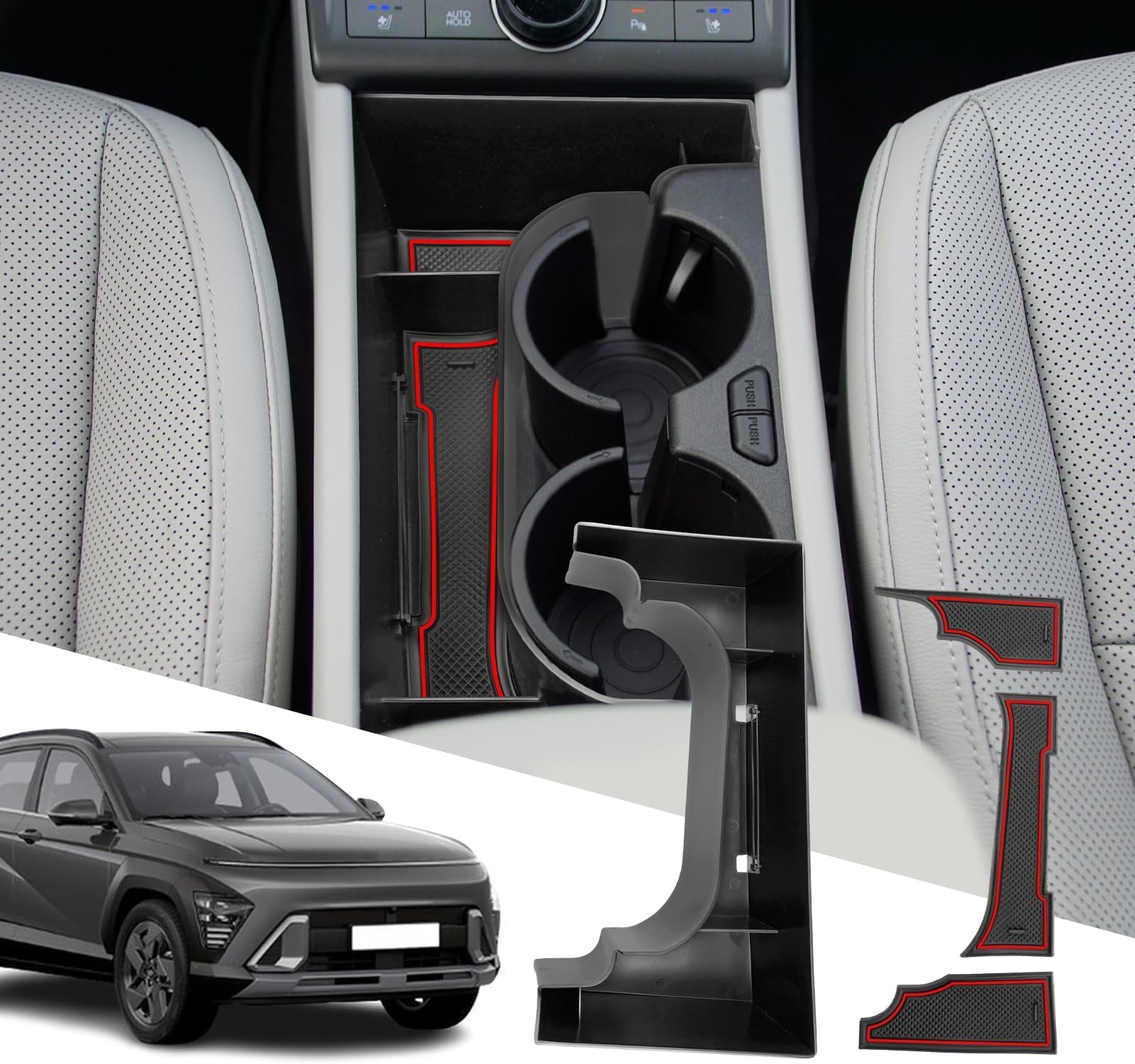 Amazon.com: SXCY Fit for 2024 Hyundai Kona Center Console Organizer ...