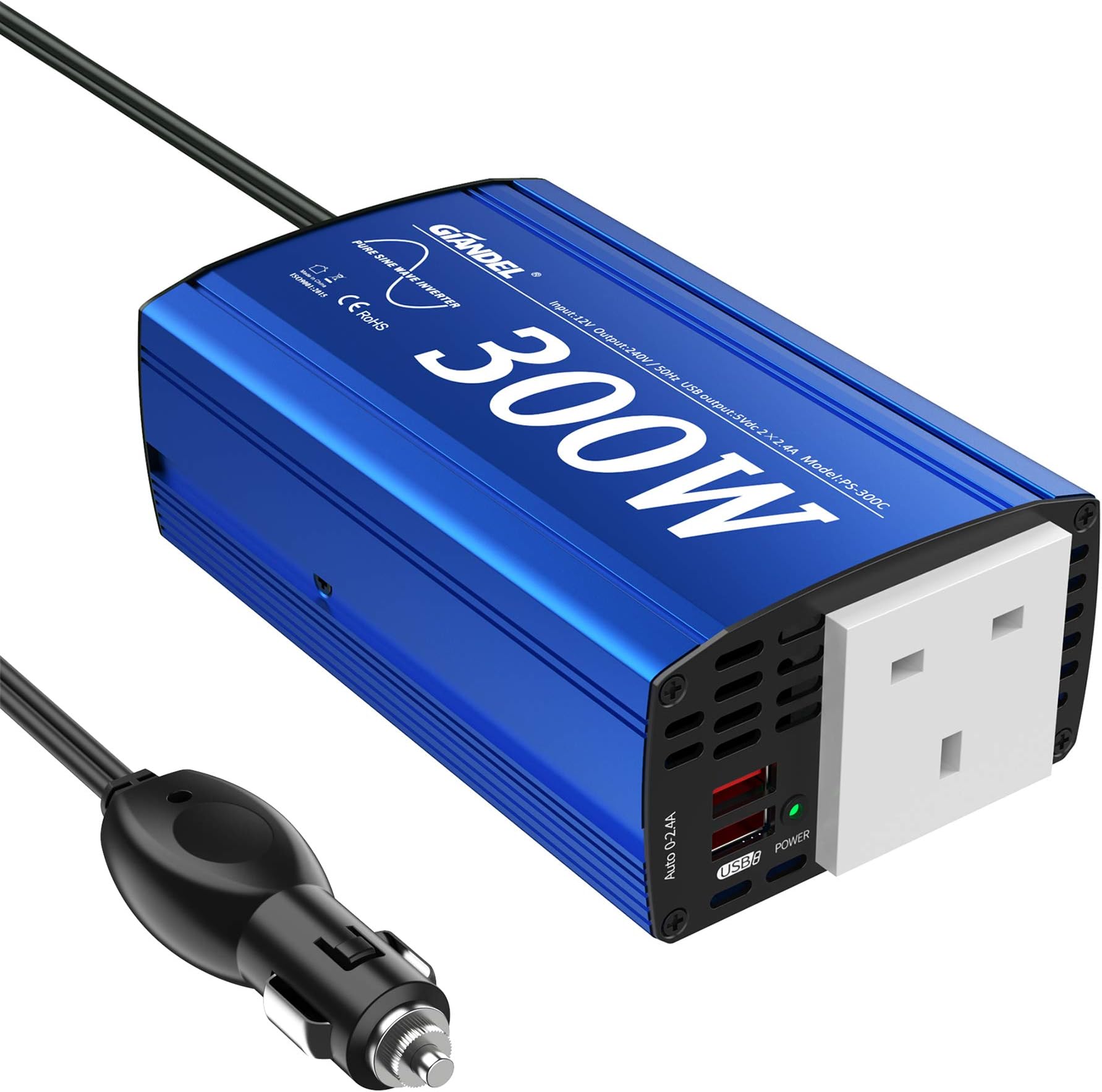 Draper 28814 DC to AC Inverter, 12V, 200W : Amazon.co.uk: Business ...