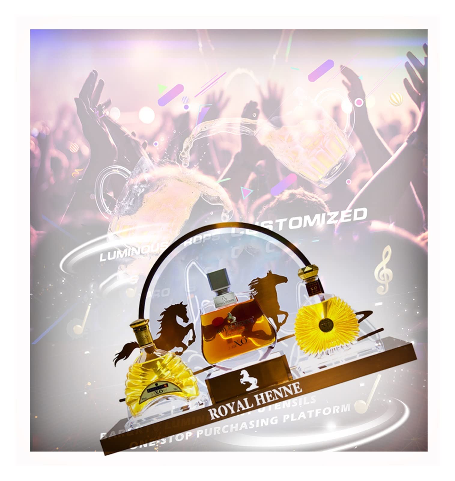 Buy Horse Throne Display Stand Illuminated Three Pack, Display VIP ...