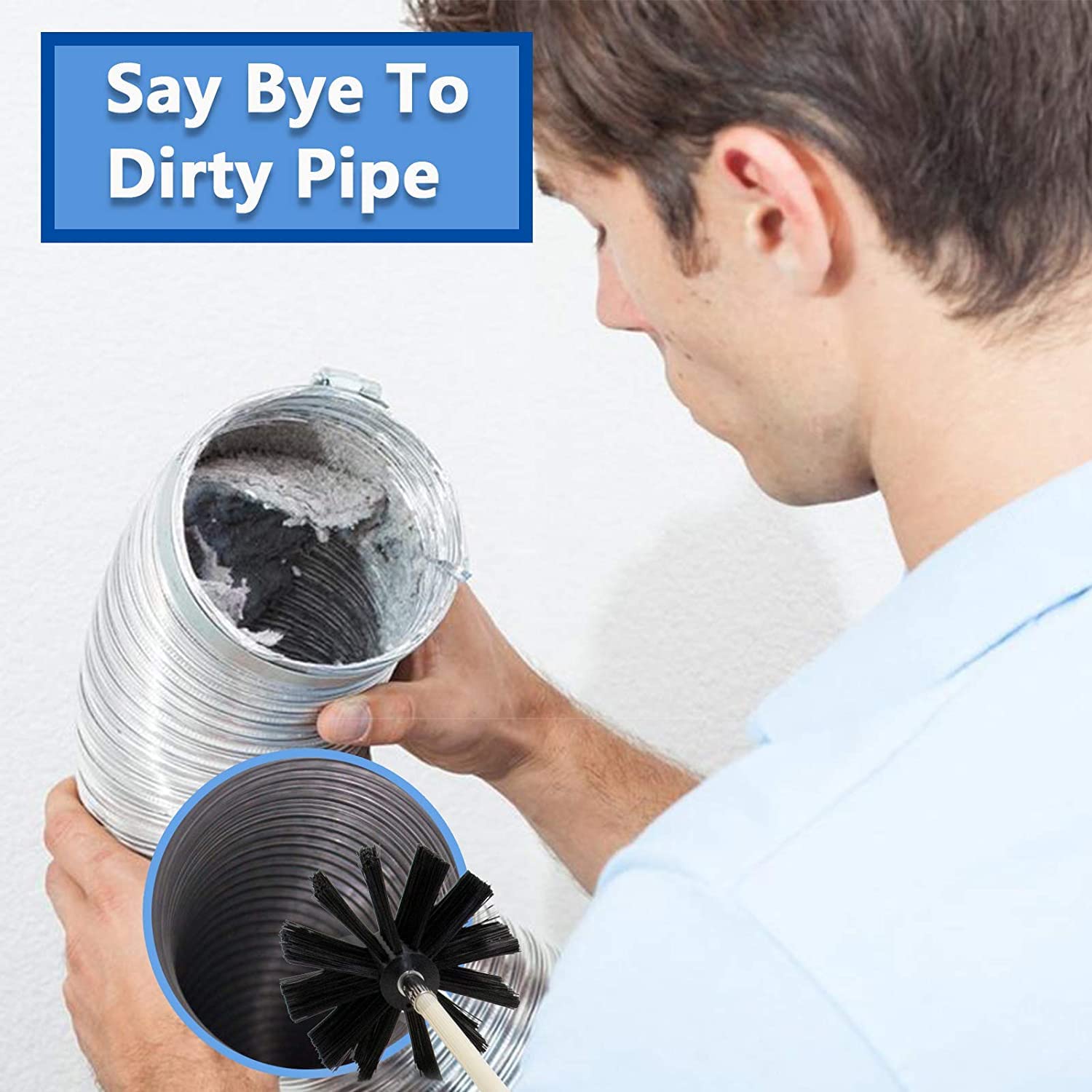 Dryer Vent Cleaner Kit, Lint Remover, Flexible Reusable Strong Nylon ...