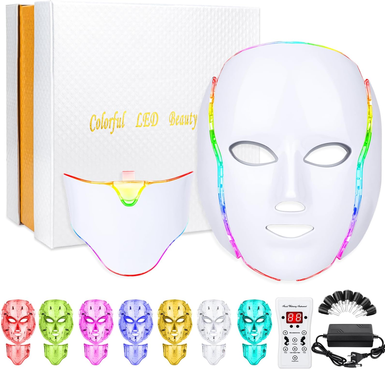 Amazon.com : THSTPA Led Face Mask Light Therapy,Red Light Therapy for ...