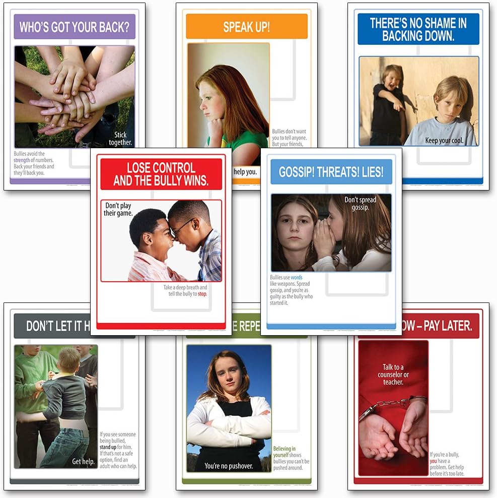 Amazon.com: Bullying Awareness Educational Poster Series. Guidance ...