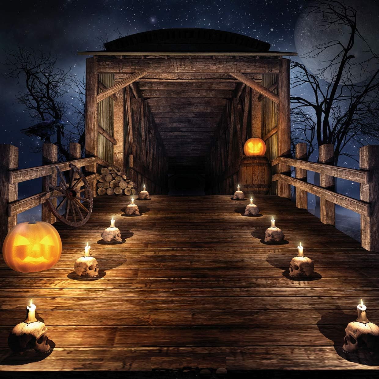 Amazon.com : SJOLOON Halloween Backdrops for Photography Halloween ...