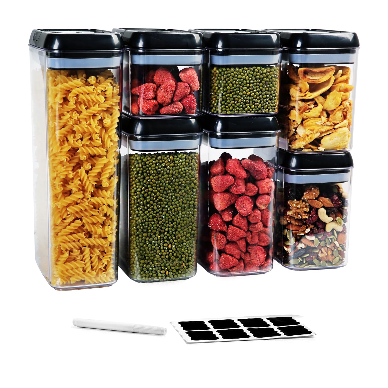 OMNISAFE Airtight Food Storage Container Set, 7Pcs Kitchen Organization ...