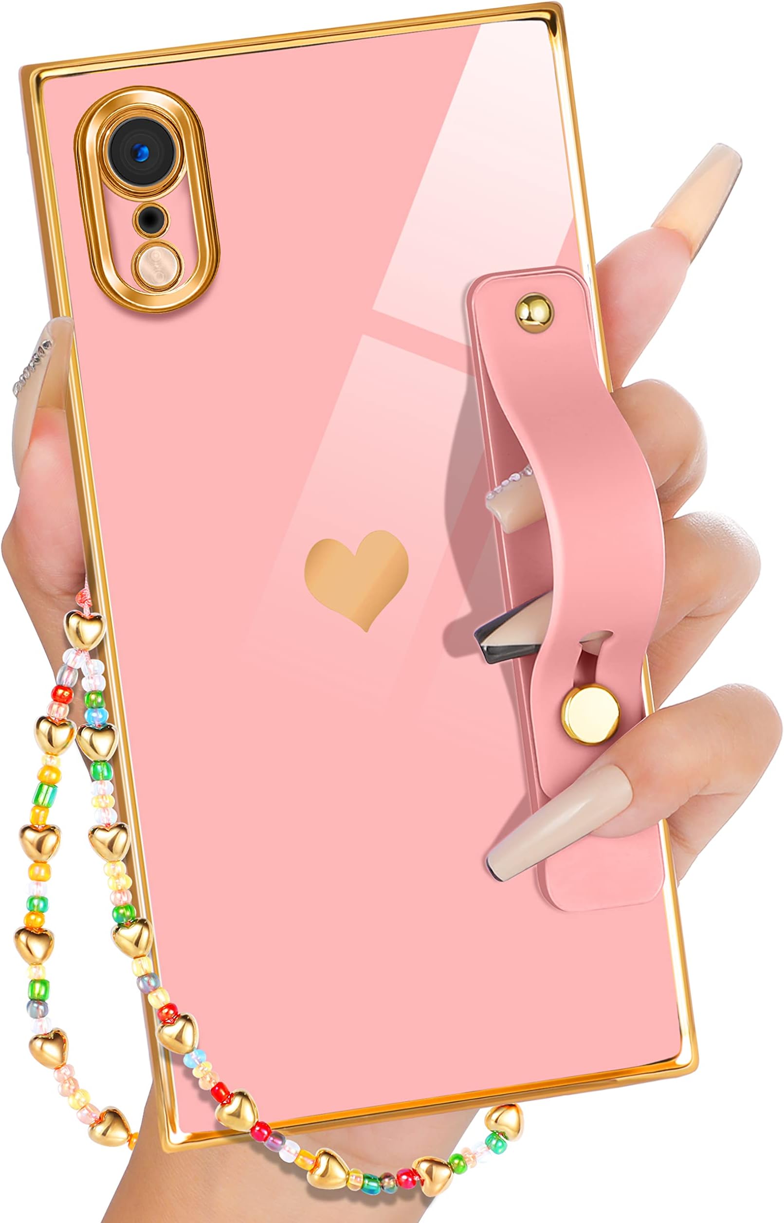 Amazon.com: Petitian for iPhone XR Case Stand/String, Luxury Cute Women ...