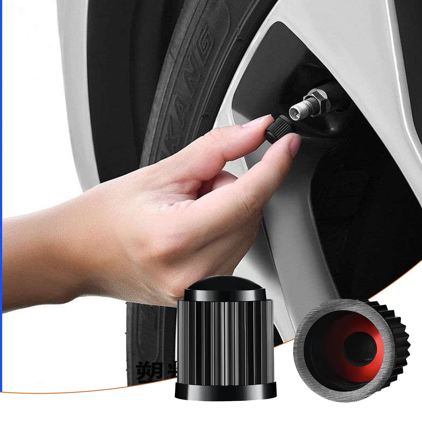 Snapklik.com : 4 Pack Double Seal Valve Stem Caps,Double Seal Inflate ...