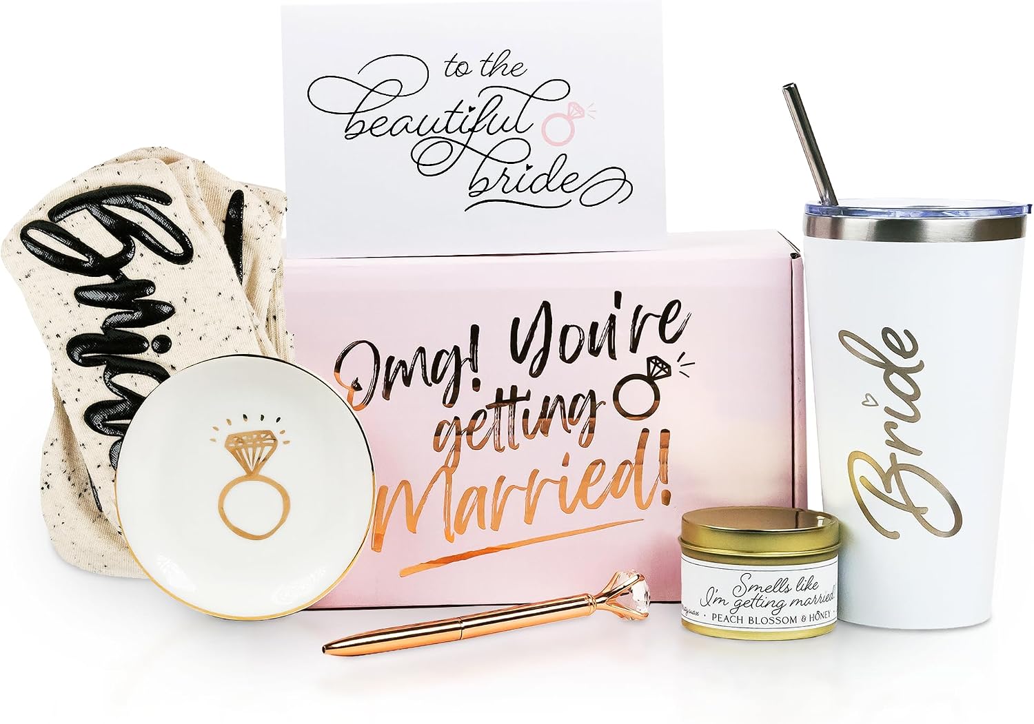 Amazon.com | Newlywoo Bride To Be Gifts Box for Bride Gifts, Engagement ...