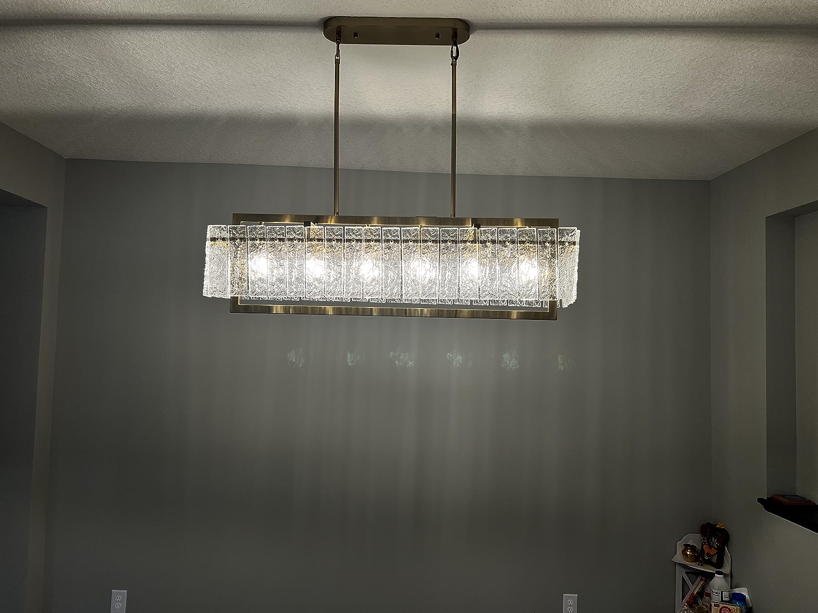 $36/mo - Finance Moooni Modern Rectangle Crystal Chandelier Gold Modern ...