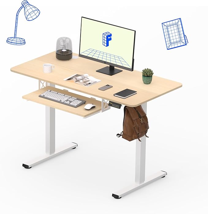 Amazon.com: FLEXISPOT Standing Desk with Keyboard Tray, 48" x 24 ...