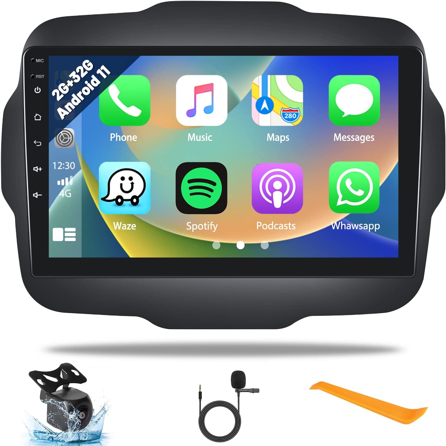 Amazon.com: for Jeep Renegade 2015 2016 2017 2018 2019 2020, Android 11 Car Stereo Apple CarPlay ...