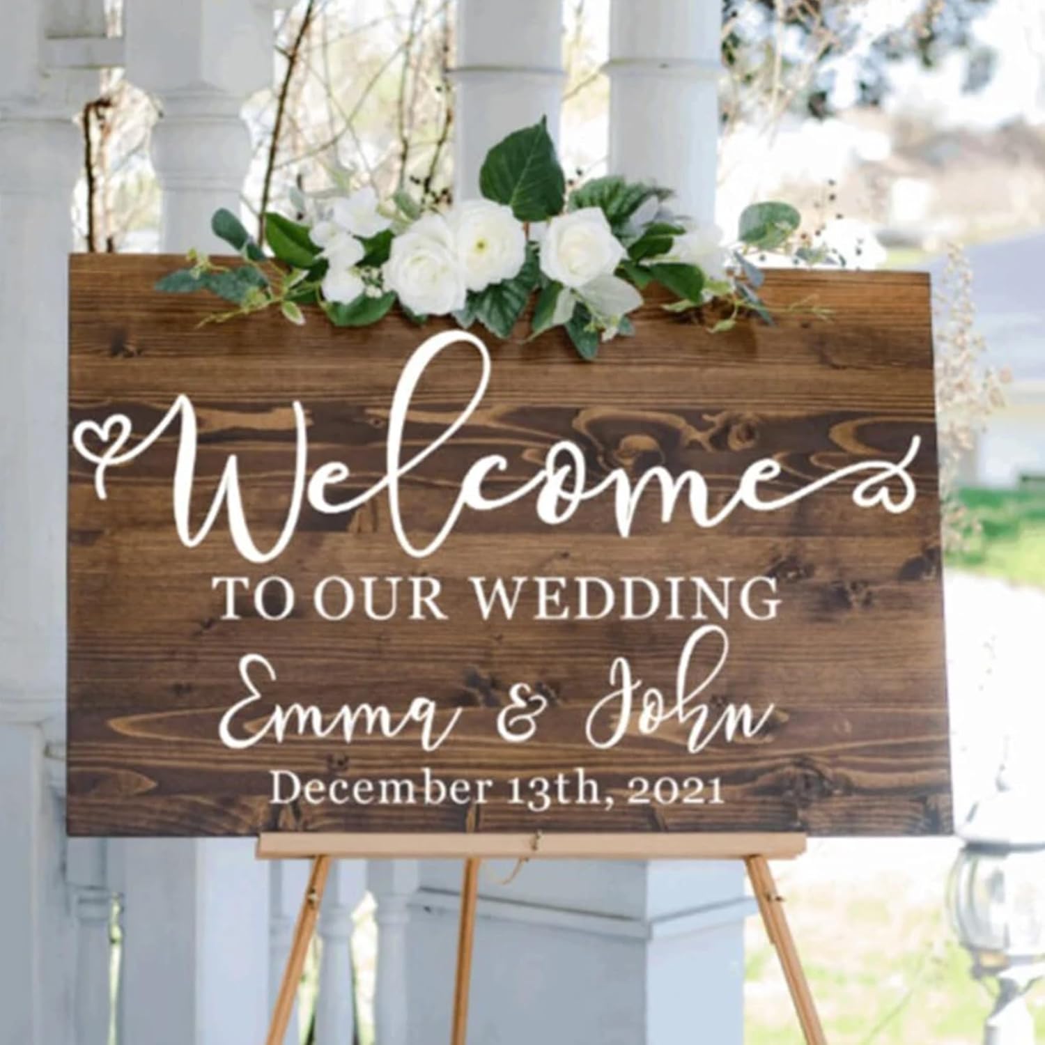 HDLOVE Personalized Directional Sign Stickers, Welcome Sign Vinyl ...