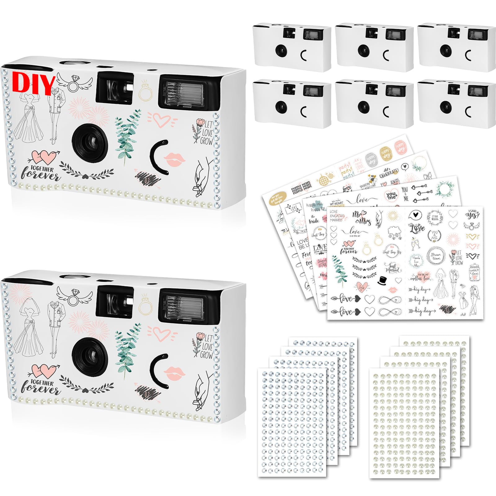 Snapklik.com : Copkim 8 Pack Disposable Camera For Wedding 35 Mm Film ...