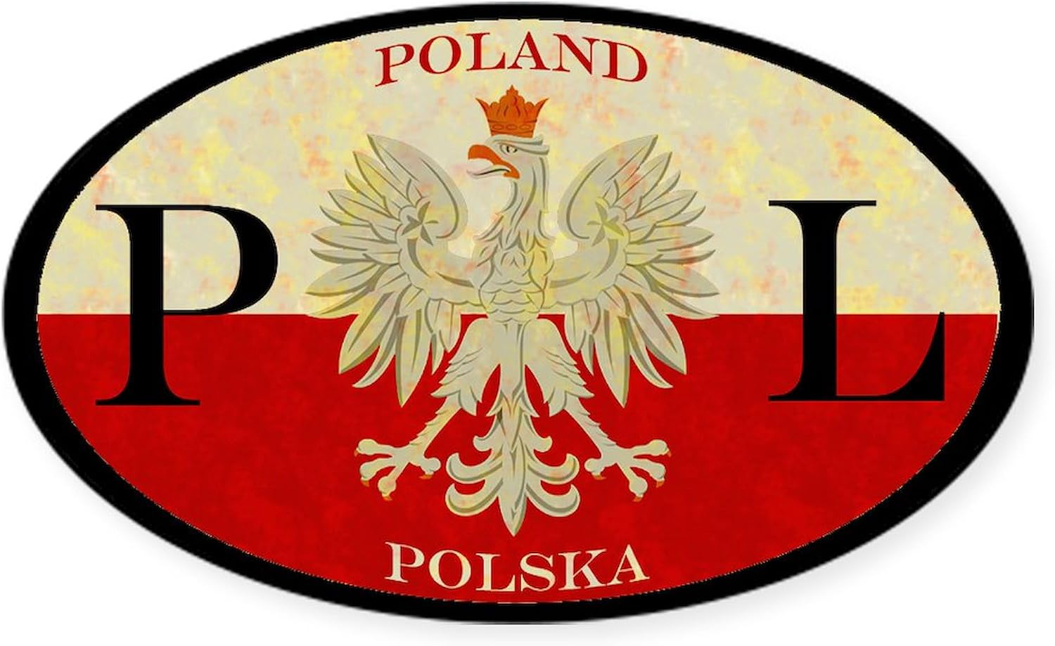 Amazon.com: CafePress Poland Polska Oval Sticker Oval Car Bumper ...