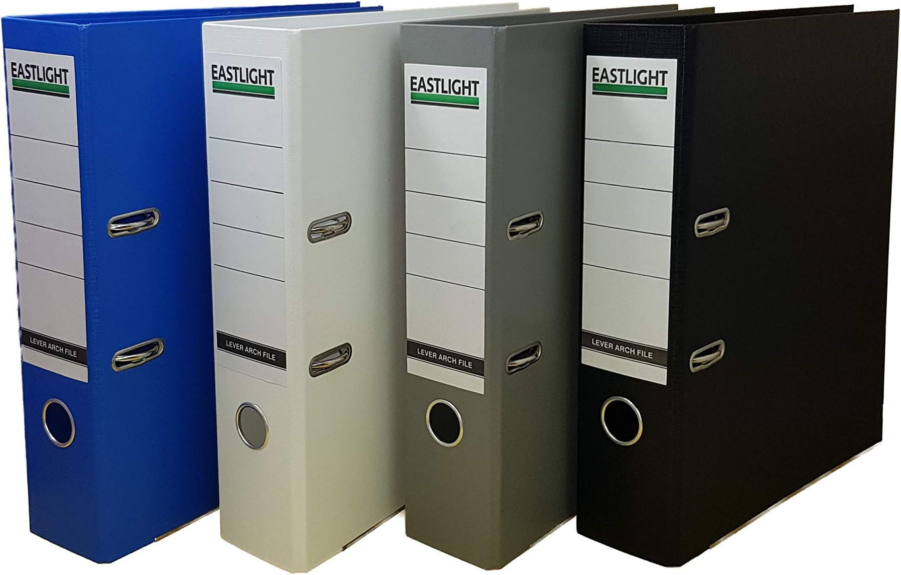 Eastlight Lever Arch Files A4, 75mm Metal Edge & Finger Pull Ring ...