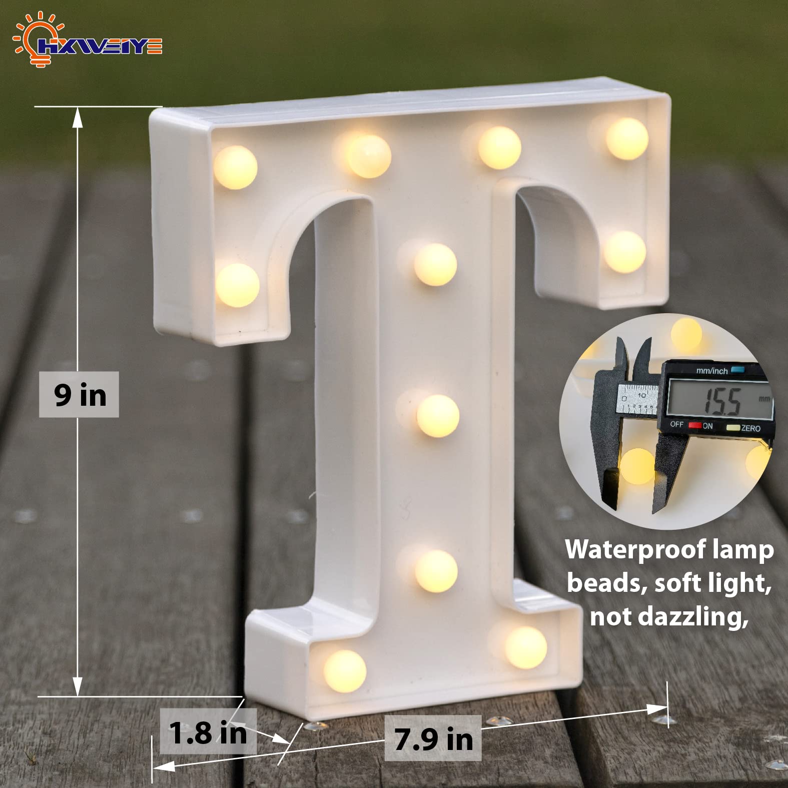 Snapklik.com : HXWEIYE Light Up Letters T, LED Marquee Letters Light ...