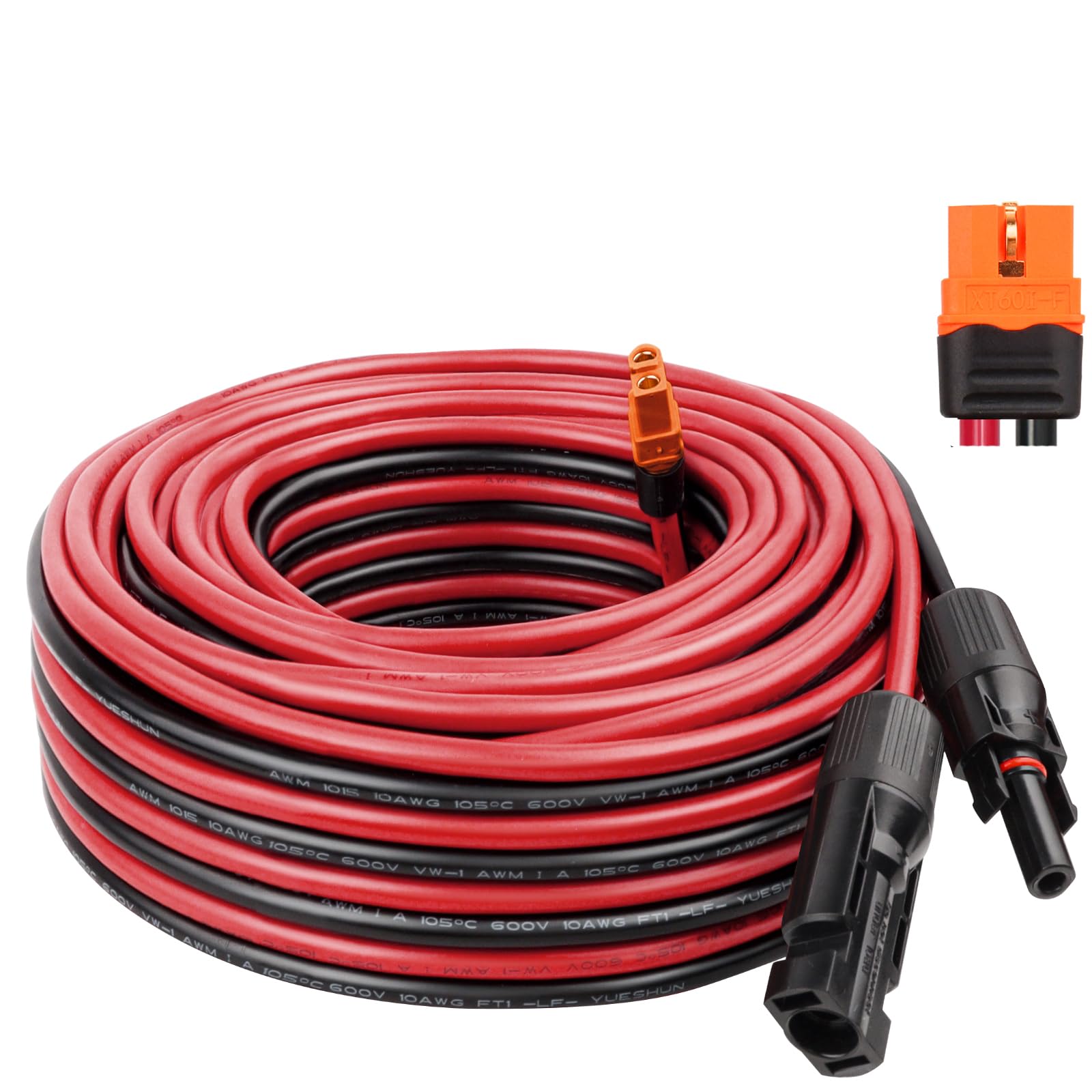 Amazon.com: MOOKEERF Solar to XT60i Cable 10AWG 40FT Solar Panel to ...