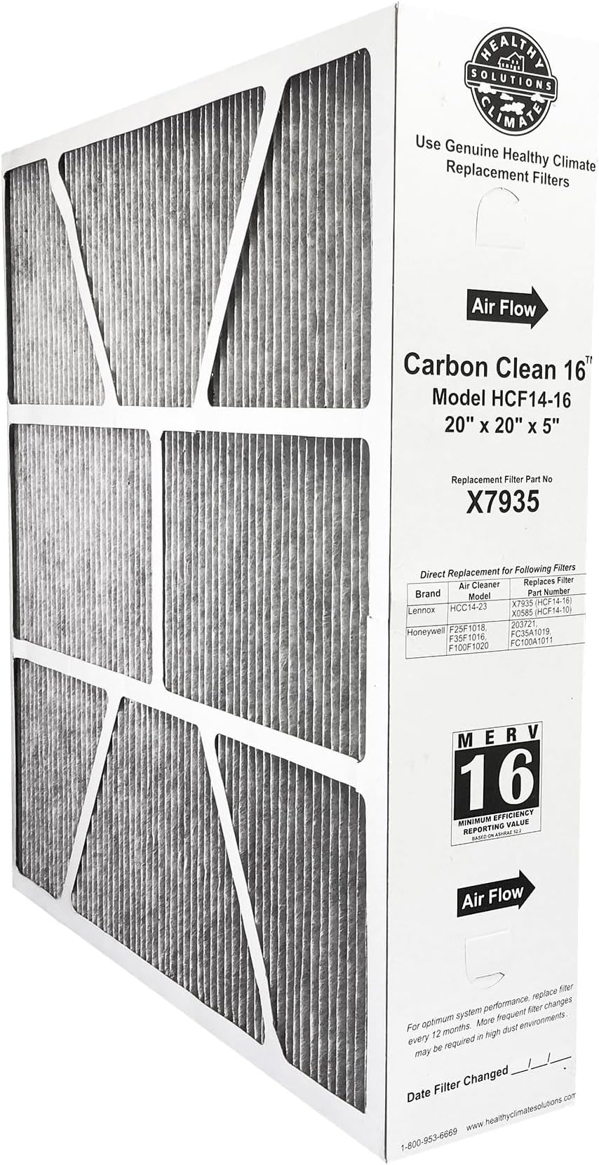 X7935 20x20x5 Air Filter MERV 16 Filter Bundle, Replacement Filter ...