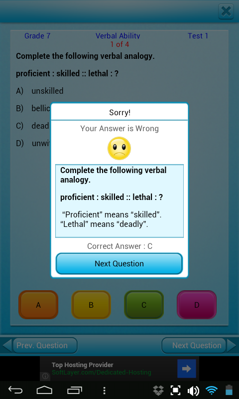 FREE QVprep Lite 7th grade maths (quantitative) and english (verbal ...