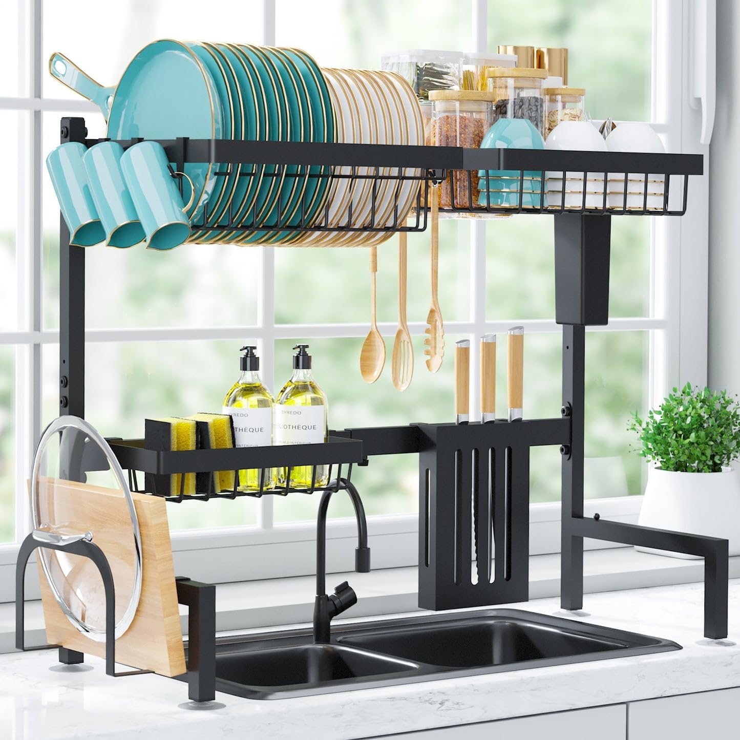 Amazon.com - Over The Sink Dish Drying Rack - Large Dish Drying Rack ...