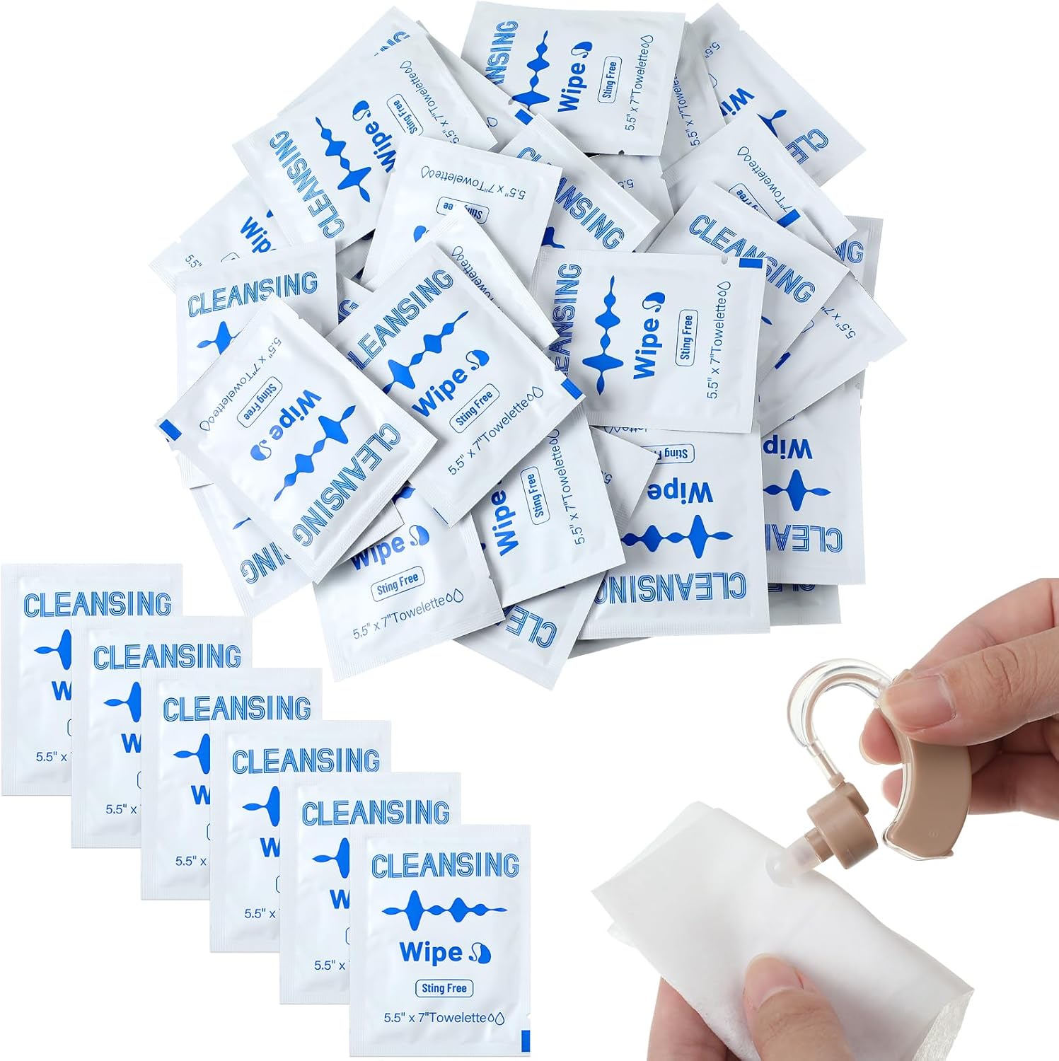 Amazon.com: Timgle 200 Count Hearing Aid Wipes Individually Wrapped ...