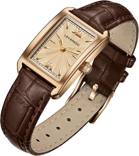 Amazon.com: Timever Women's Leather Strap Watch Dainty Elegant Womens ...