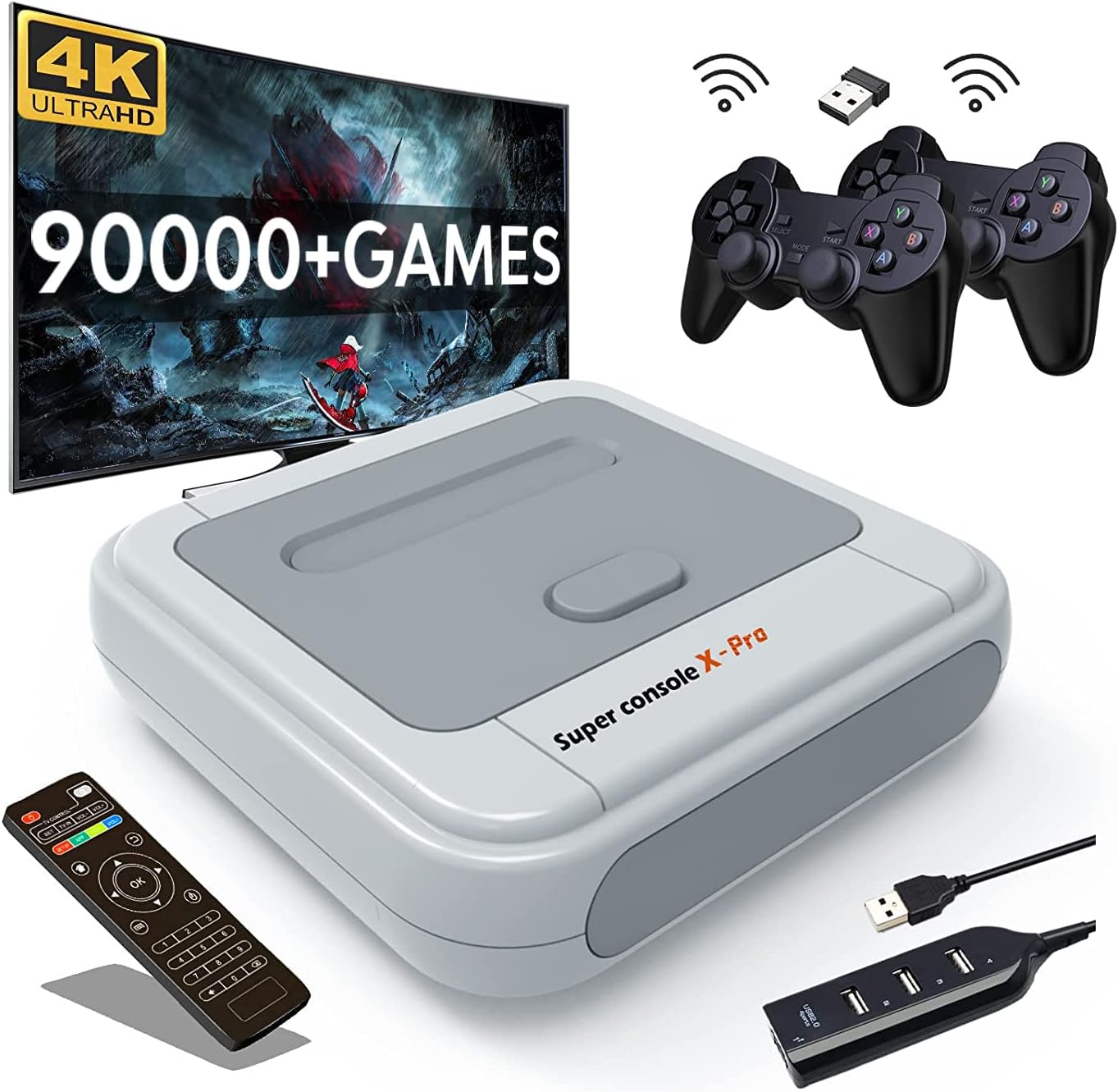 Kinhank Retro Game Console,Super Console X Pro with 90,000+ Video Games ...
