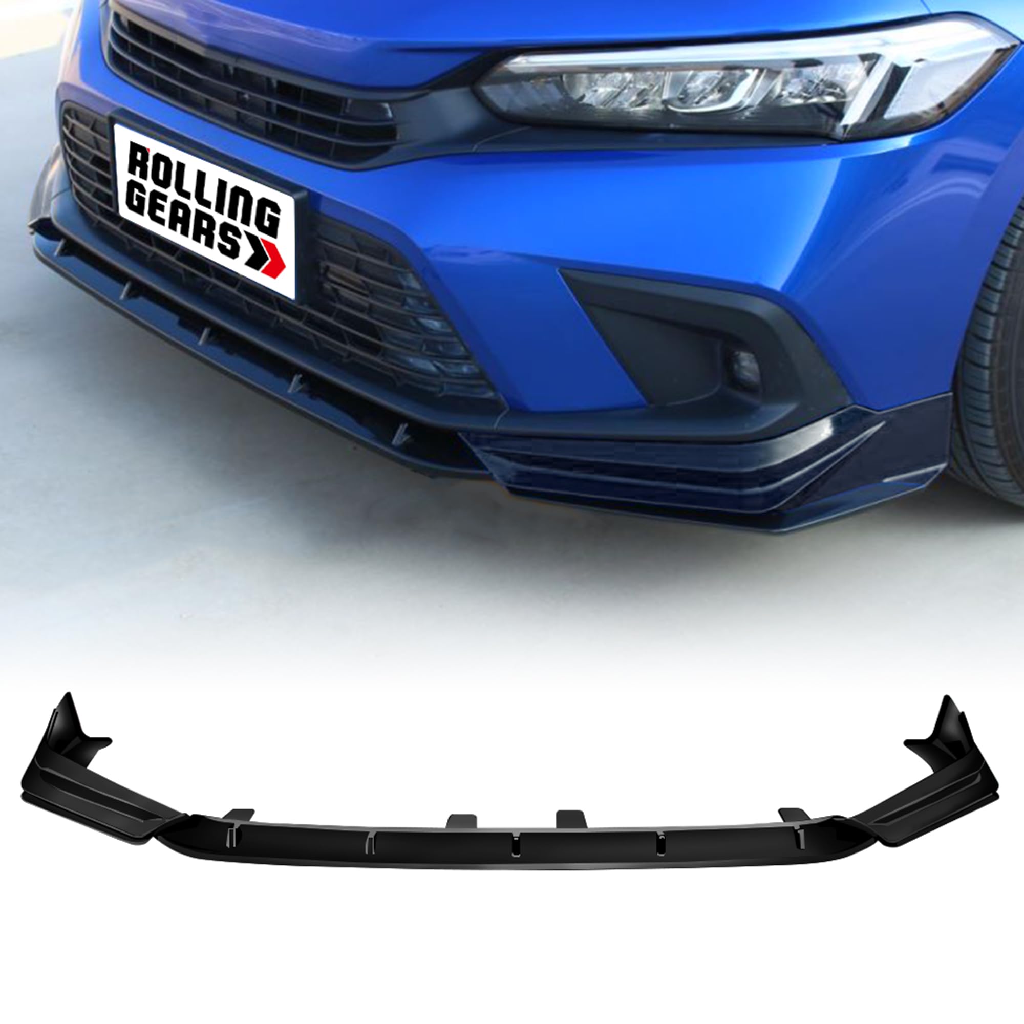 Amazon.com: Rolling Gears 5-Piece Front Lip Spoiler Compatible with ...