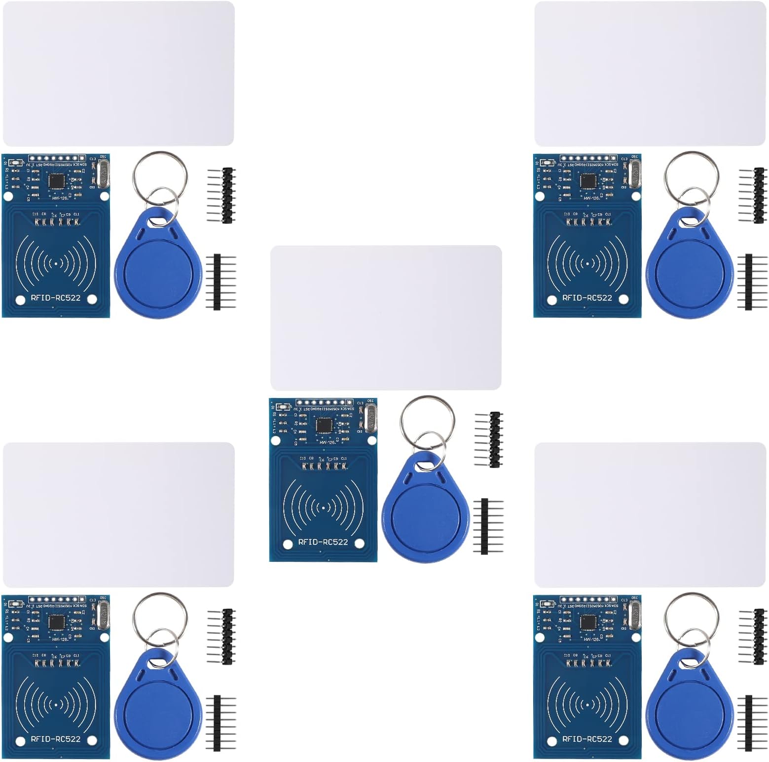 Amazon.com: DaFuRui 5Pack RC522 RFID Module RF IC Card Sensor Module ...