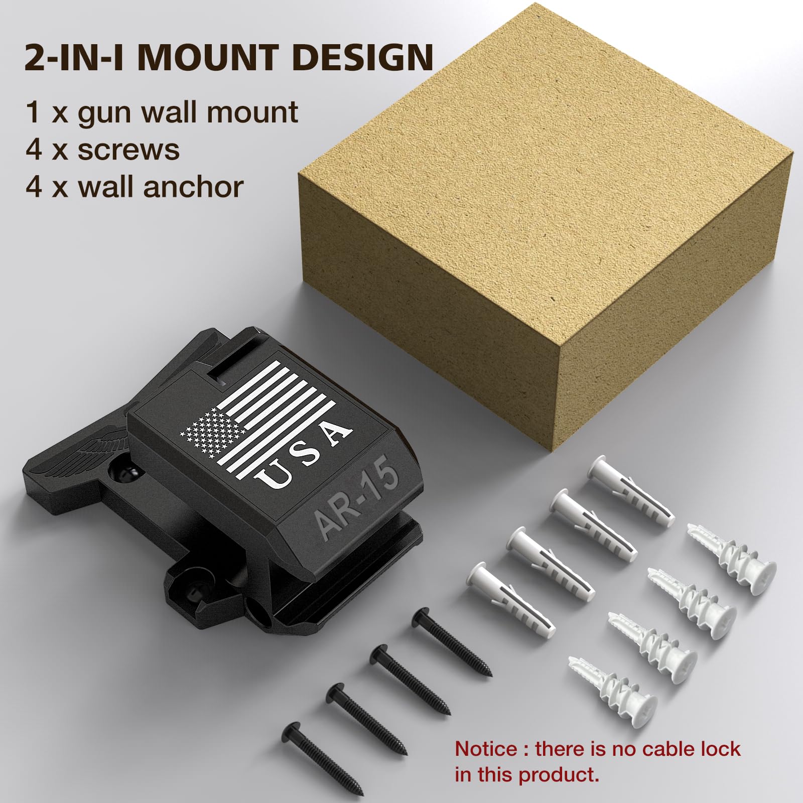 Snapklik.com : Upgraded 2 In 1 Gun Wall Mount For 223/5.56 Rifle And ...