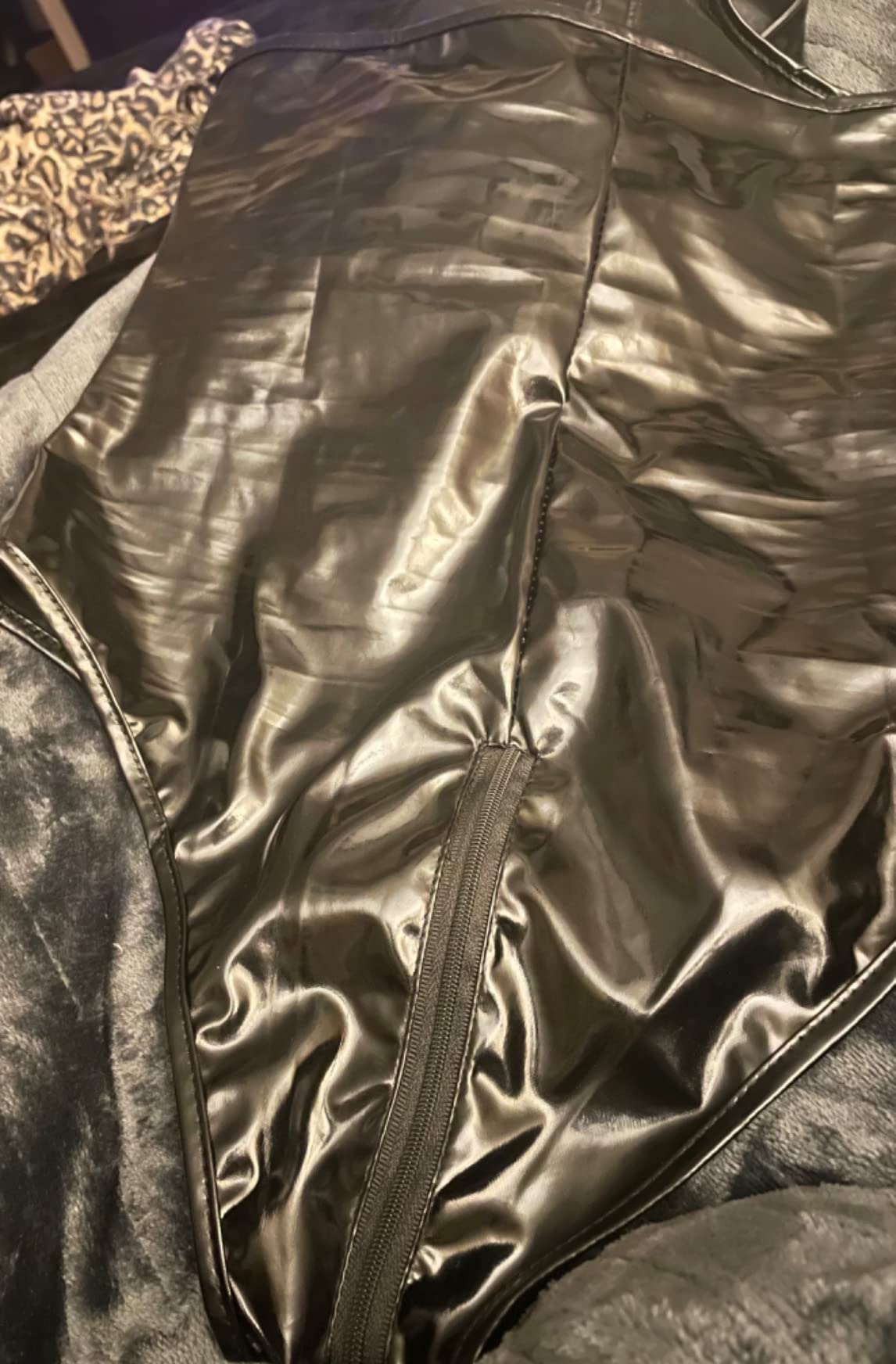 Amazon.com: Gain Love Sexy Women's Plus Size Lingerie PVC Leather Mesh ...