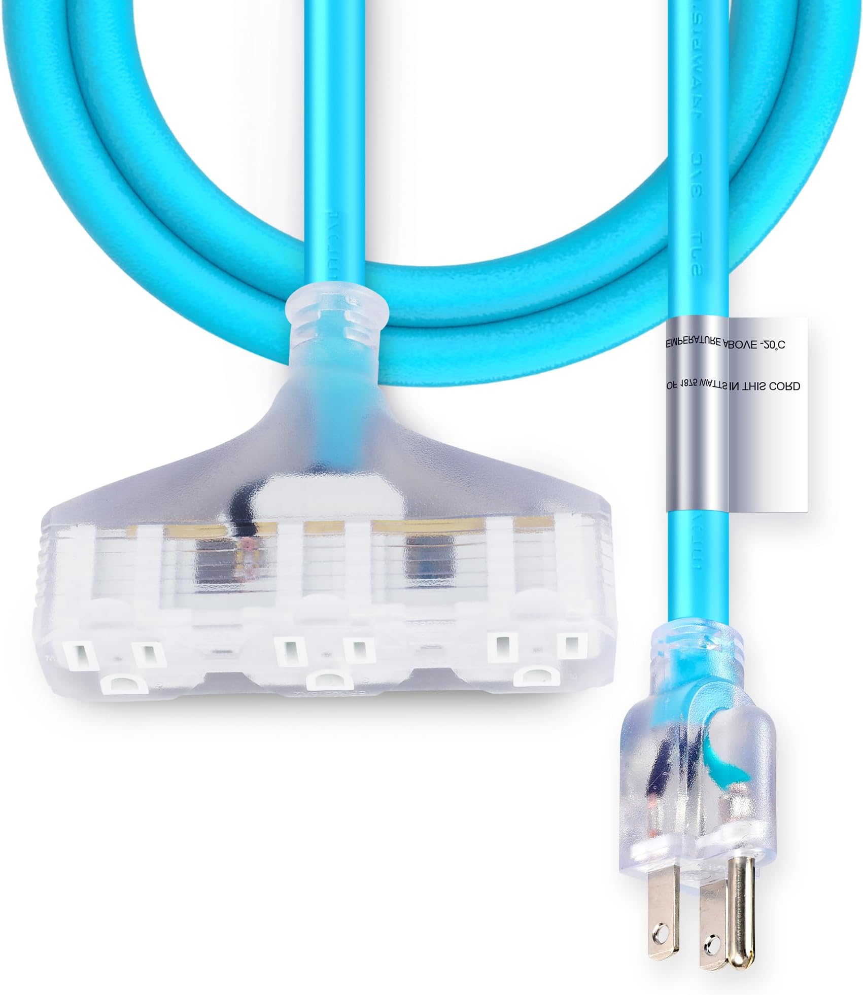 EP 3 Ft Extension Cord with Lighted End, 12/3 Gauge SJTW Heavy Duty ...