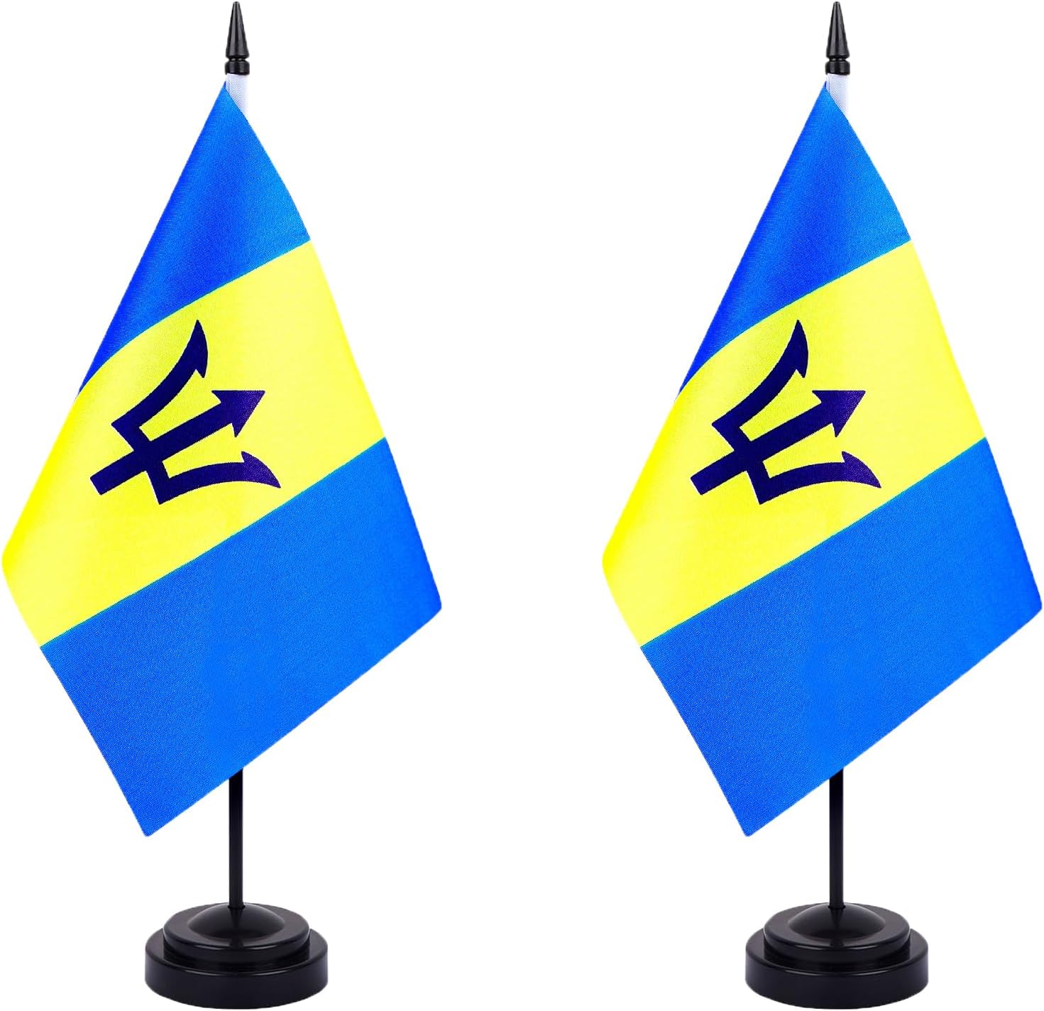 Amazon.com: WXTWK 2 Pack Barbados Flag Barbados Deluxe Desk Flag Set ...