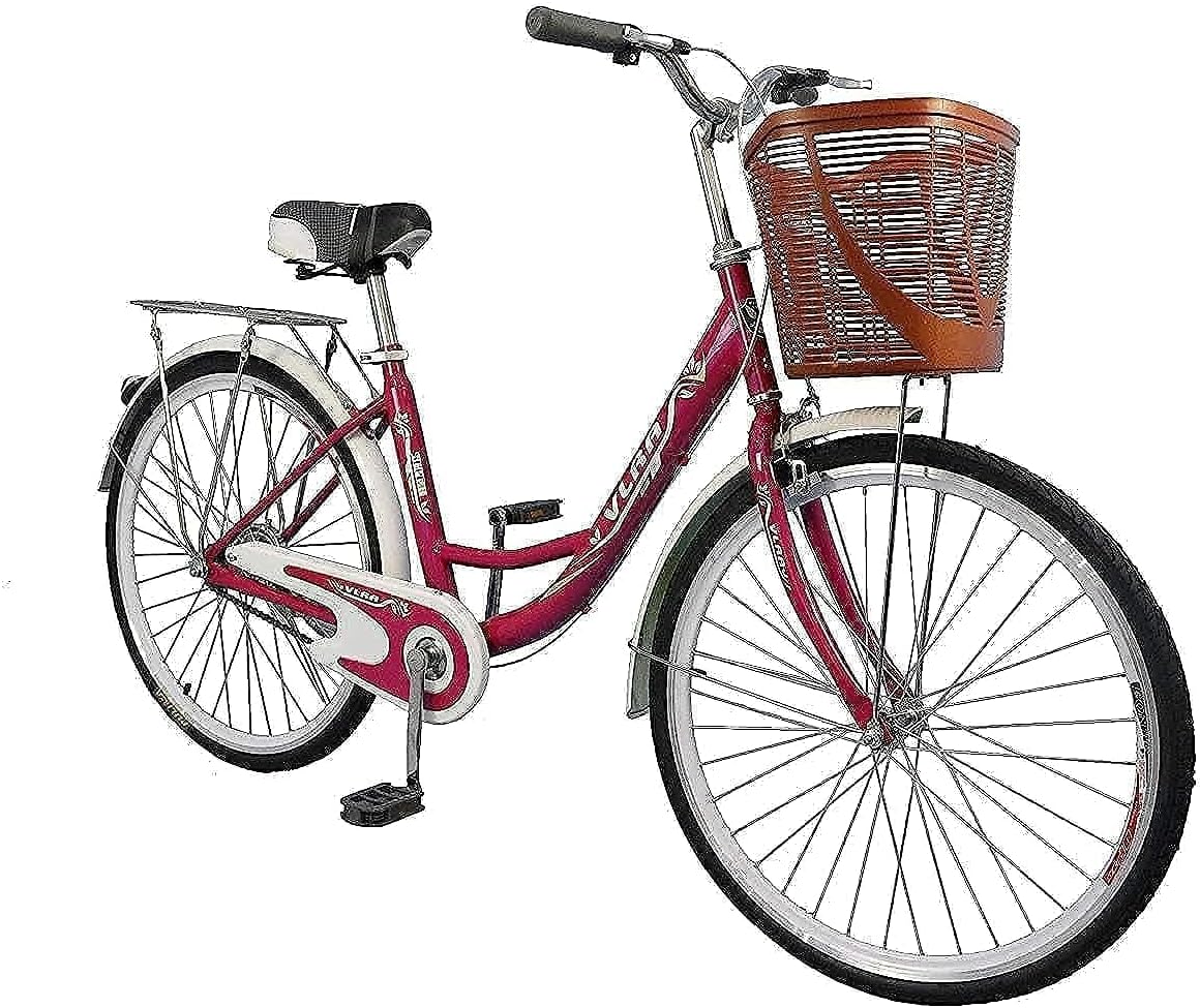 Vlra - Retro City Bike With Basket Ladies Bike: Buy Online at Best ...