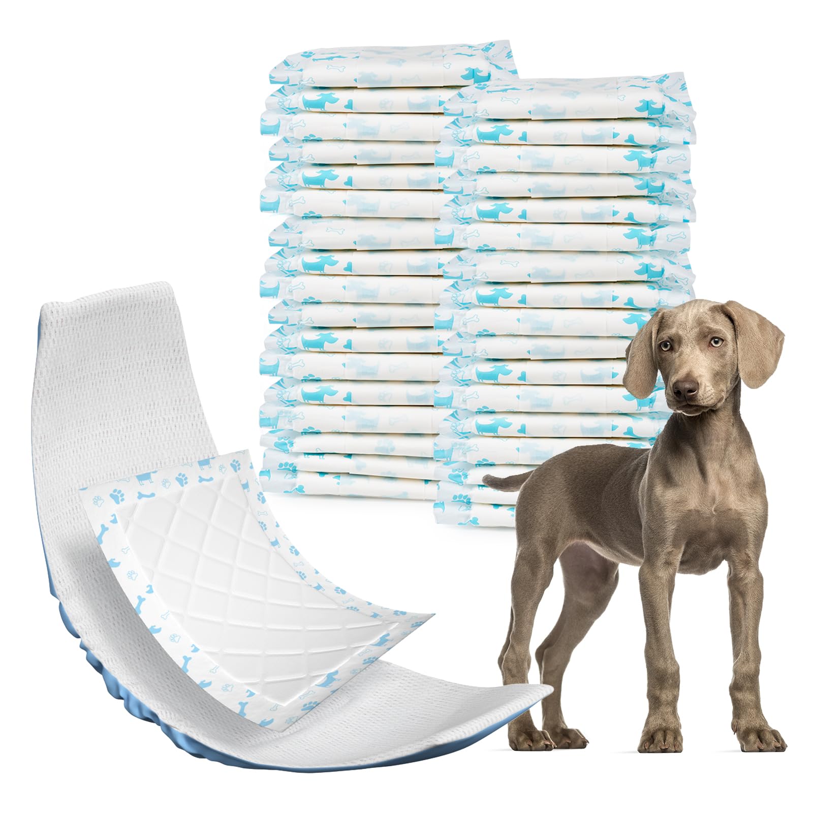 Pet Soft Dog Diaper Liners - 50 Count Disposable Dog Nappy Liners ...