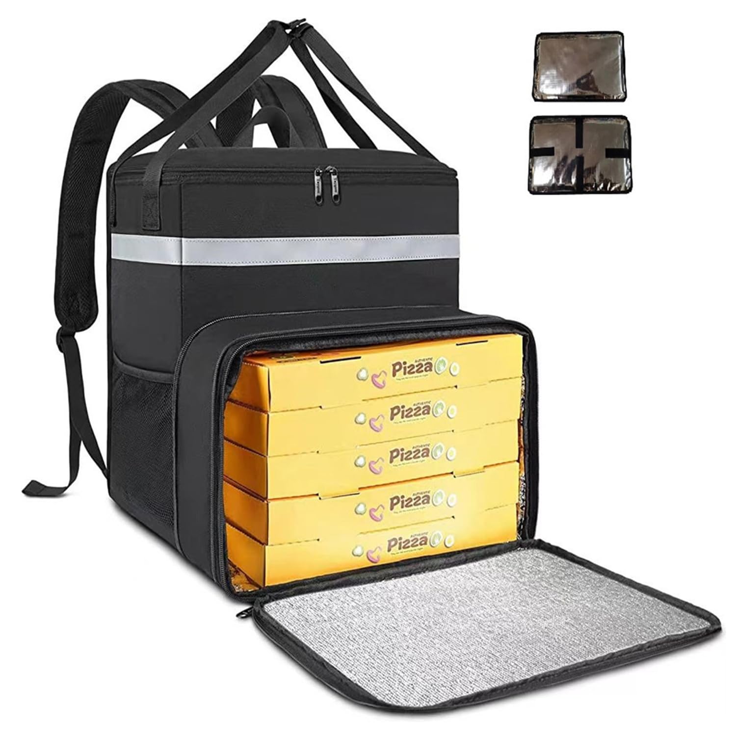 Mochila de Reparto de Comida,Mochila térmica Aislante para Pizza ...