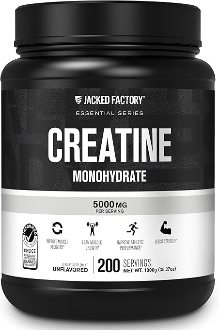 Amazon.com: Jacked Factory Creatine Monohydrate Powder 1000g - Creatine ...