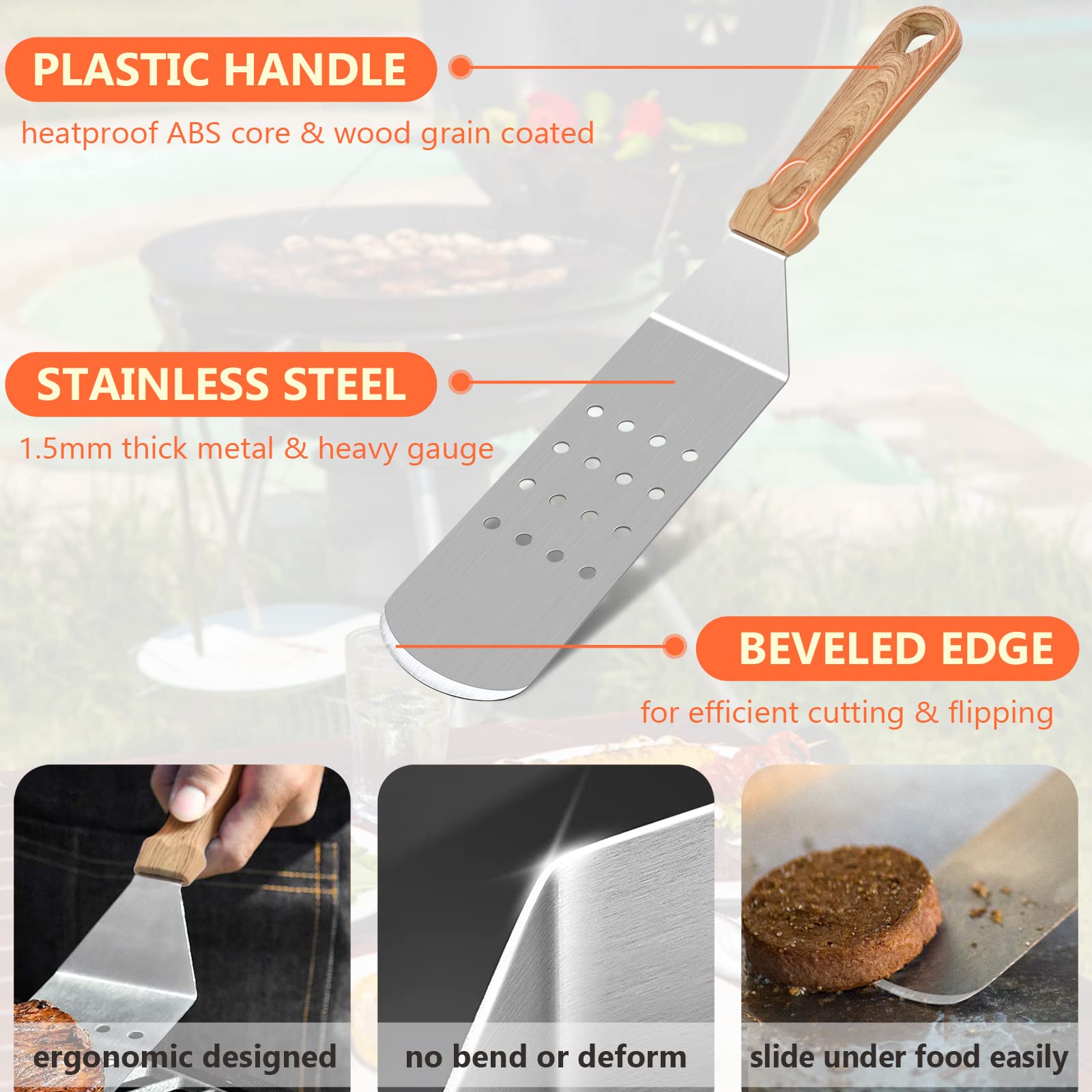 Snapklik.com : 16Pcs Griddle Accessories Kit, Professional Stainless ...