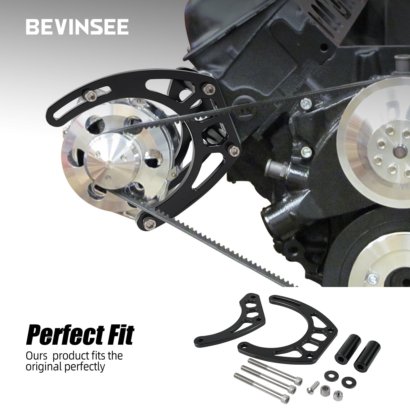396 Chevy Polished Aluminum Alternator Bracket For Big Block Chevy 396 ...