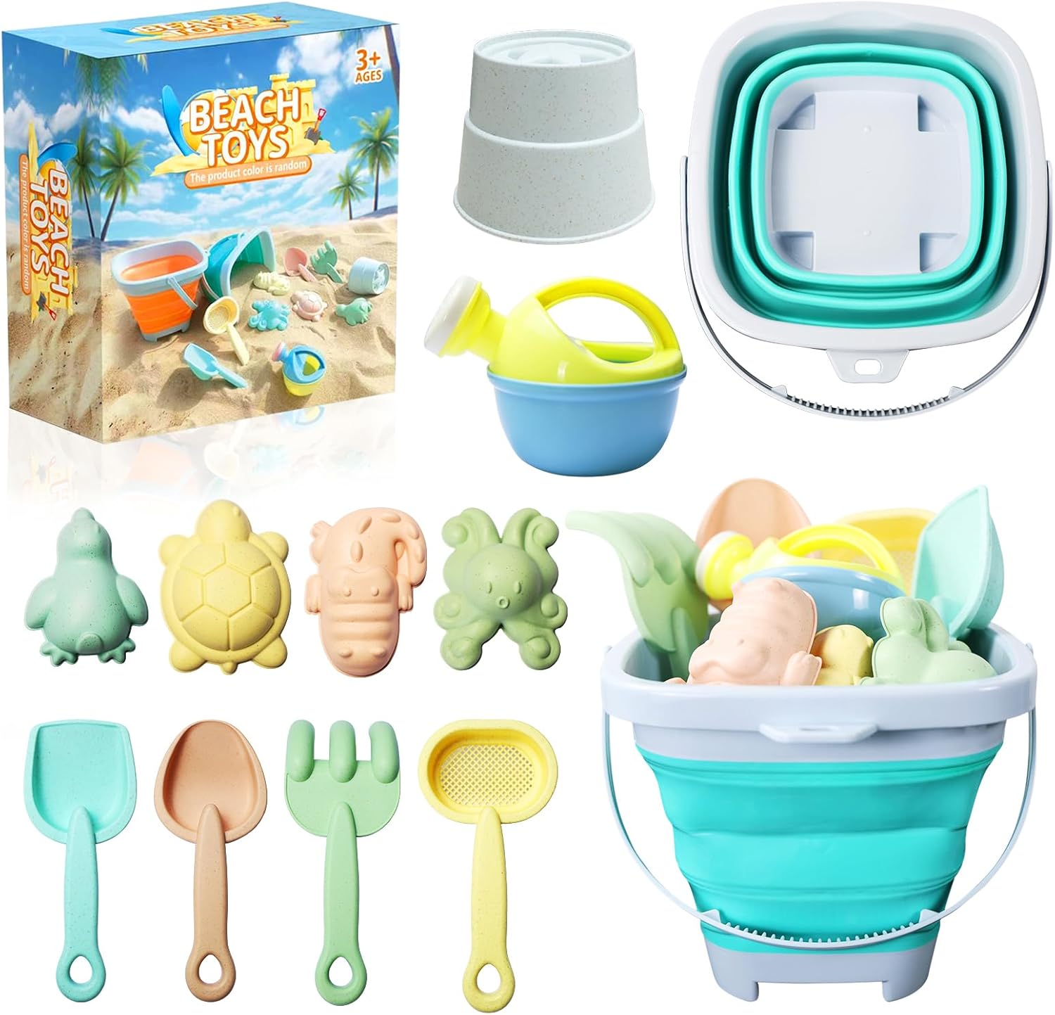 Amazon.com: RWETYUIS Collapsible Beach Toys 11Pcs for Kids, Collapsible ...