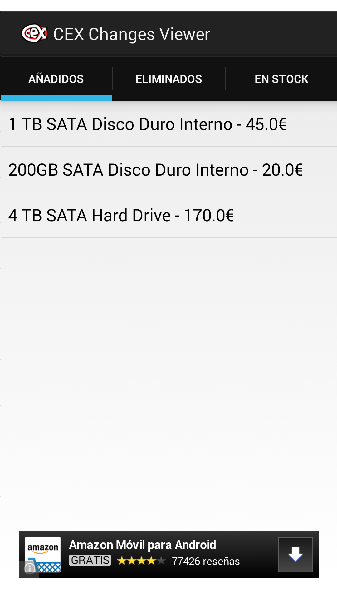 Cex Changes Viewer España - App on the Amazon Appstore