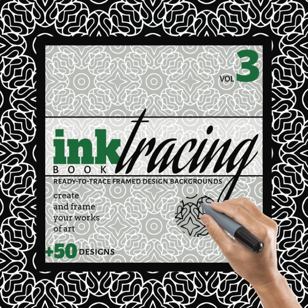 Amazon.com: INK TRACING BOOK | VOL 3: READY-TO-TRACE FRAMED DESIGN ...