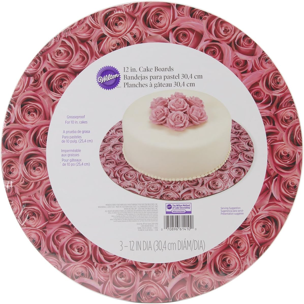 Amazon.com | Wilton Roses Cake Board, 3-Pack: Cake Stands